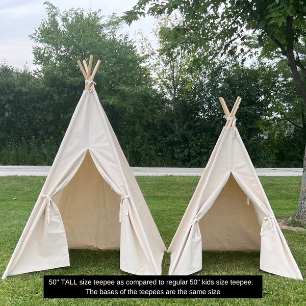 Canvas Play Teepee Tent for Kids, Five Sizes Available, Can Include Wi ...